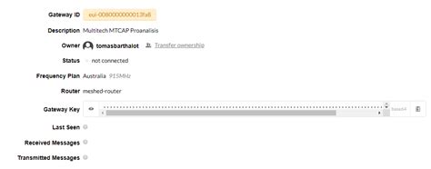 Multitech Gateway Not Connected Multitech Gateways The Things Network