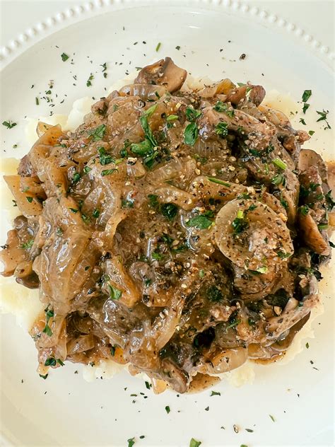 Chopped Steaks In Mushroom Gravy Mustard Seed Seasonings