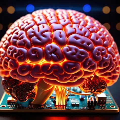 Brain On A Microchip Showing Artificial Intelligence And Computer