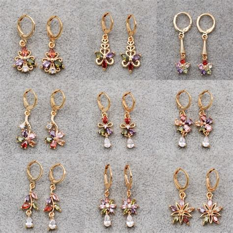 Boucles D Oreilles Goutte D Eau En Cuivre Plaqu Or Pour Femme Bijoux