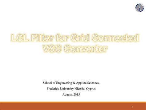 Lcl Filter Design Pptx