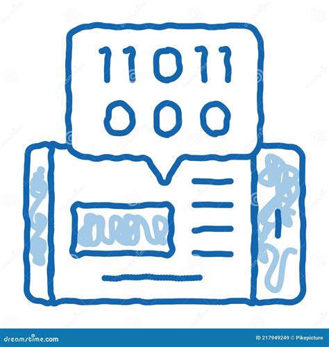 手机应用二进制代码涂鸦图标手绘图 向量例证 插画 包括有 蓝色 图标 程序 男人 编码 发展 217949249