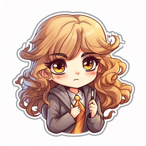 Premium Photo Anime Girl With Long Hair And A Tie Holding A Pen