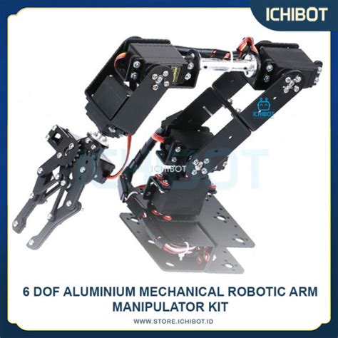 6 DOF Aluminium Mechanical Robotic Arm Manipulator Kit Robot Lengan