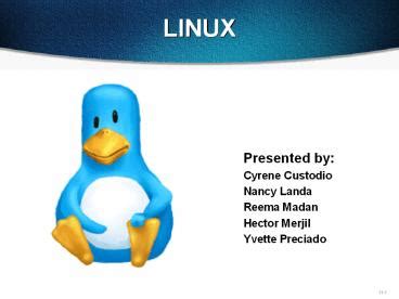 Ppt Linux Powerpoint Presentation Free To Download Id A Eb Mdq O