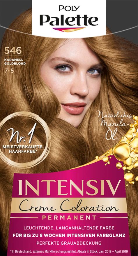 Poly Palette Haarfarbe 546 Caramel Gold Blond 1 St Dauerhaft Günstig