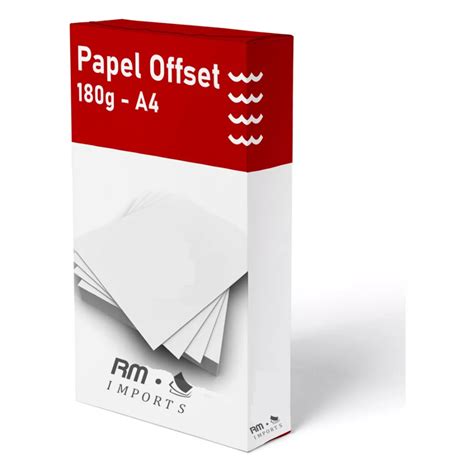 Papel Offset 180g A4 50 Folhas Shopee Brasil