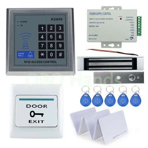 A Complete Set Of RFID Door Access Control System Kit Set With Lock RFID Keypad Power Magnetic