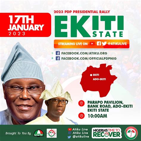 Pdp Presidential Campaign Rally At Ado Ekiti Ekiti State Politics