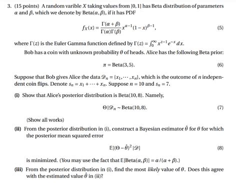 Solved 3 15 Points A Random Varible X Taking Values From