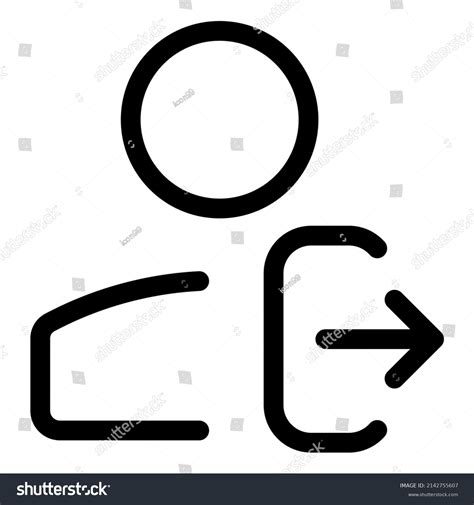 Logout Screen Working Portfolio User Stock Vector Royalty Free