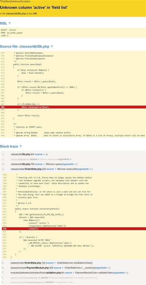 Unknown Column Active In Field List Ps Order State Bug Reports Thirty Bees Forum