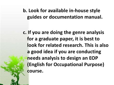 Genre Analysis