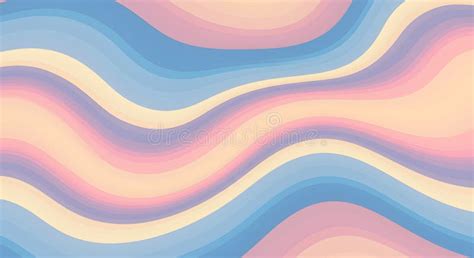 Generative Ai Pastel Colors Creating Smooth Waves Abstract Background Stock Illustration