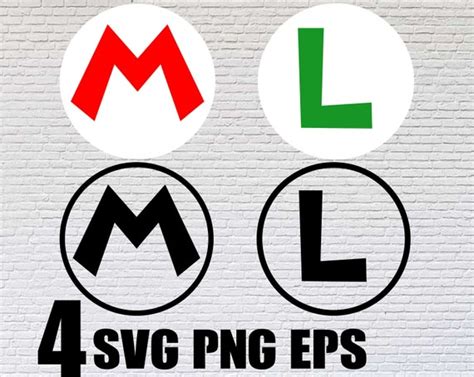 Mario And Luigi Logo Svg Png Eps Etsy