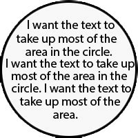 Javascript Text Within Circle Div Div Size Adjusted To Content