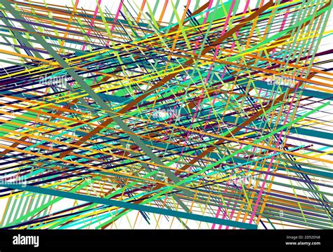 Abstract Geometric Chaotic Jumble Of Intersecting Lines Stripes
