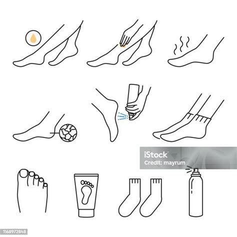 足部護理圖示輪廓樣式向量圖形及更多腳圖片 腳 圖示 修腳 Istock