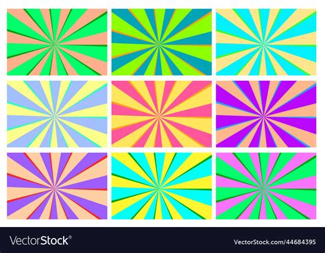 Colored Rays Backgrounds Geometric Pattern Vector Image Colored Rays Backgrounds Geometric Pattern Vector Image