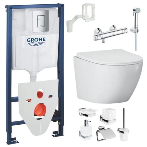 Комплект унитаза c инсталляцией GROHE, направление выпуска ...