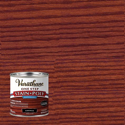 Cognac Varathane Stain Polyurethane Semi Gloss 384364 Half Pint