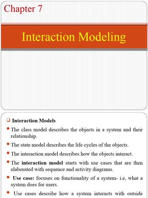 Chapter 7 Interaction Modeling Pdf Use Case System