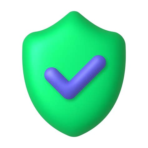 Marca De Seleção Roxa No Escudo Verde Elemento De Design Vetorial