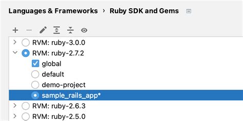 Sdk Gemsets Rubymine