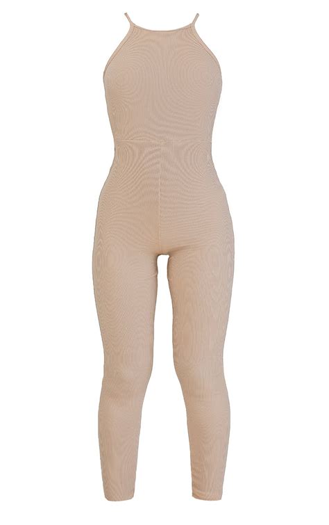 Stone Rib Strappy Racer Jumpsuit Jumpsuits And Playsuits