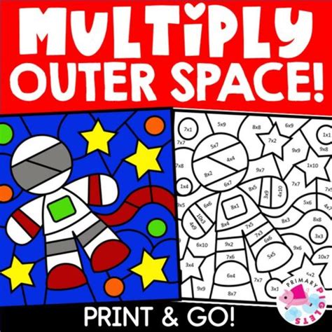 Space Multiplication Color By Number Code Classful