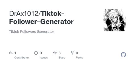 Github Drax1012 Tiktok Follower Generator Tiktok Followers Generator