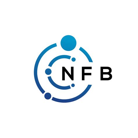 Nfb Letter Technology Logo Design On White Background Nfb Creative