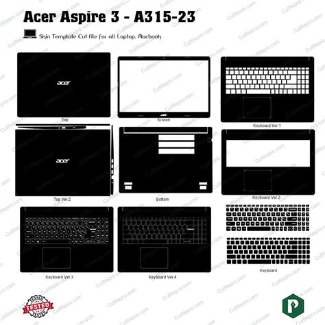 Acer Aspire 3 A315 23 Cut File Template Vector