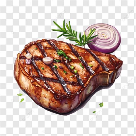 그릴 자국이 있는 완벽하게 조리된 스테이크 구운 스테이크 립아이 로즈마리 장식 Png 일러스트 및 이미지 에 대한 무료 다운로드 Pngtree