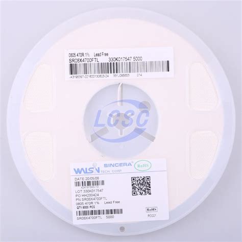 Sr08x4700ftl Walsin Tech Corp Chip Resistor Surface Mount Jlcpcb