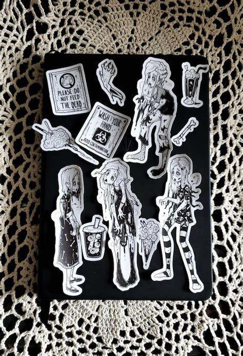 Stickers Labels And Tags Stickers Creepy Cute Stickers Zombie Girl