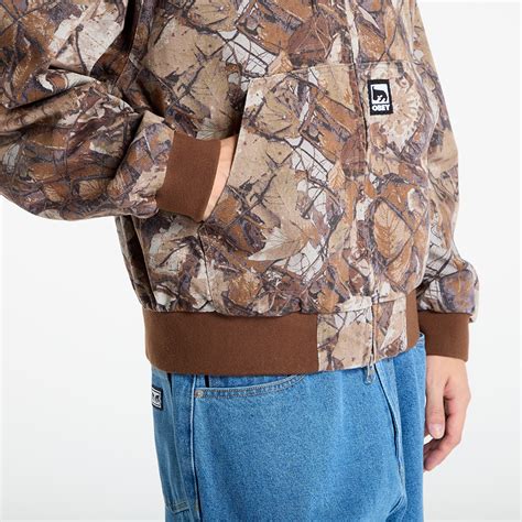 Obey Glen Zip Up Jacket Fence Camo Multi Footshop