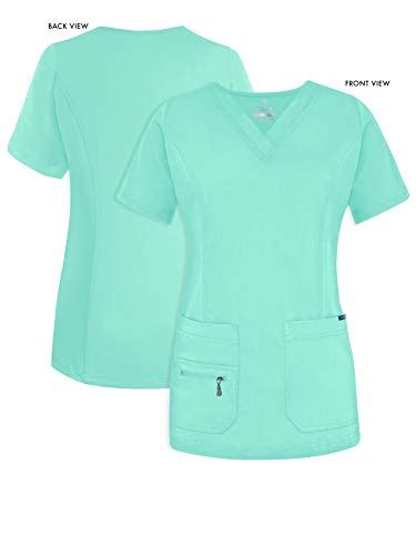 Adar Pro Scrubs For Women Elevated V Neck Scrub Top P4212 Aqua S On Galleon Philippines