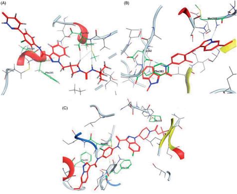 3d Molecular Interaction Diagrams Of Compound 36 A Compound 37 B