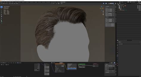 Realtime Hair Side Parted