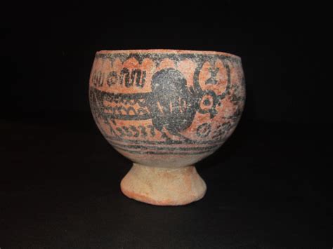 5000 Year Old Indus Valley Terracotta Challis With Two Zebu Bulls