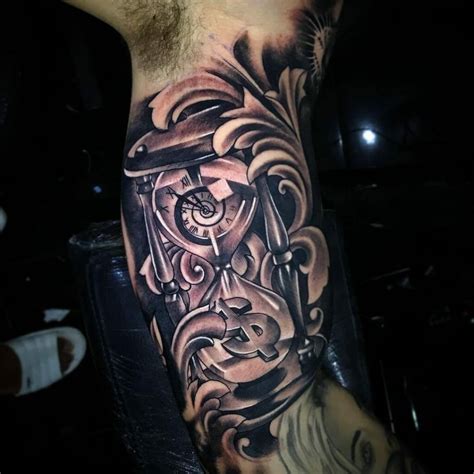 Time Is Money Hourglass Tattoo