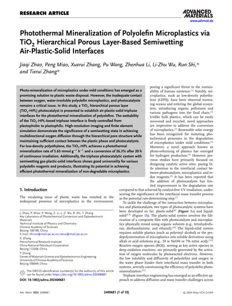 photothermal mineralization of polyolefin microplastics via tio2