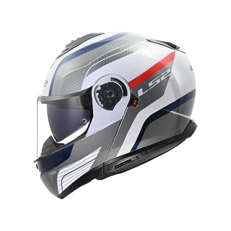 Ls2 Ff908 Strobe 2 Monza Helmet White Blue Red Motorcycle Soul