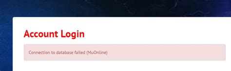 Webengine 124 Failed To Connect Db Muonline Ragezone Mmo