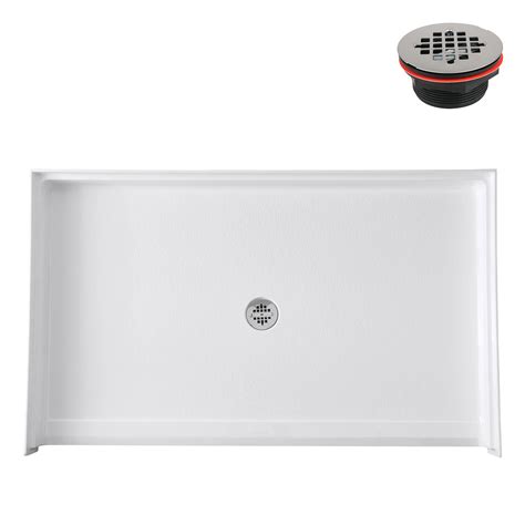 72x36 Glossy White Acrylic Alcove Shower Base Ada Compliant