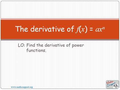 Maths Ibai 5 31 Derivative Of F X Axⁿ