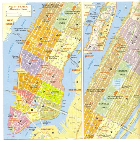 Carte de New York City aux États Unis