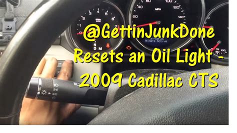 Reset Oil Life Monitor 2009 Cadillac CTS GettinJunkDone YouTube