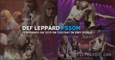 36 Years Ago Def Leppard Perform Pour Some Sugar On Me On Totp Video